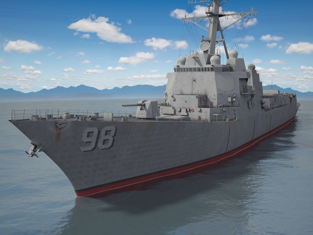3d model uss forrest sherman