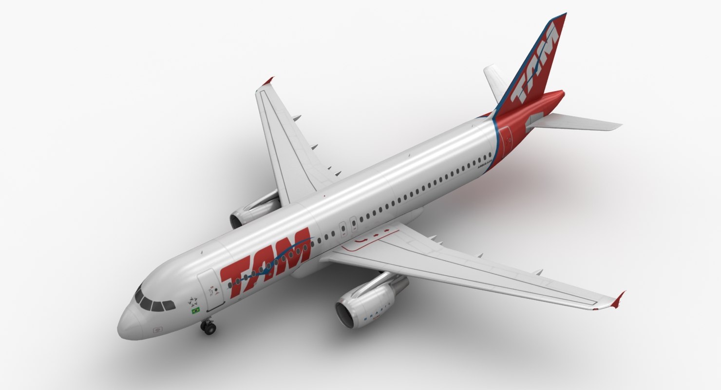 3d obj airbus a320 tam airlines