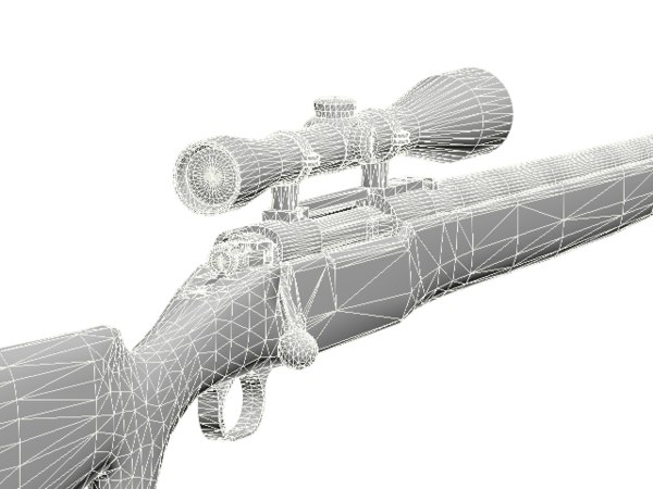 3d model hunting rifle
