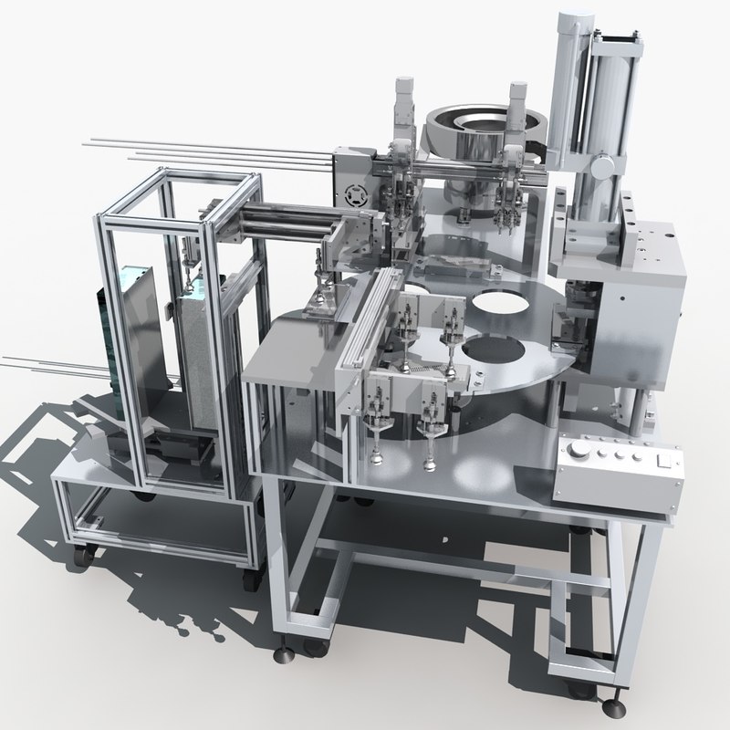 warehouse interior machine 3d model