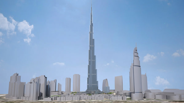Burj Khalifa Tower 3D Models for Download | TurboSquid