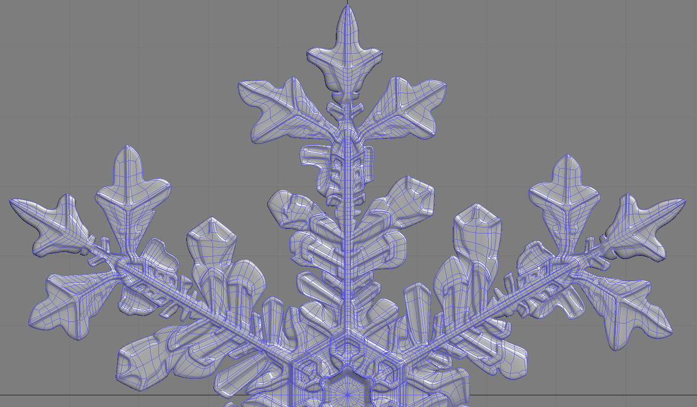 3d snowflake new model
