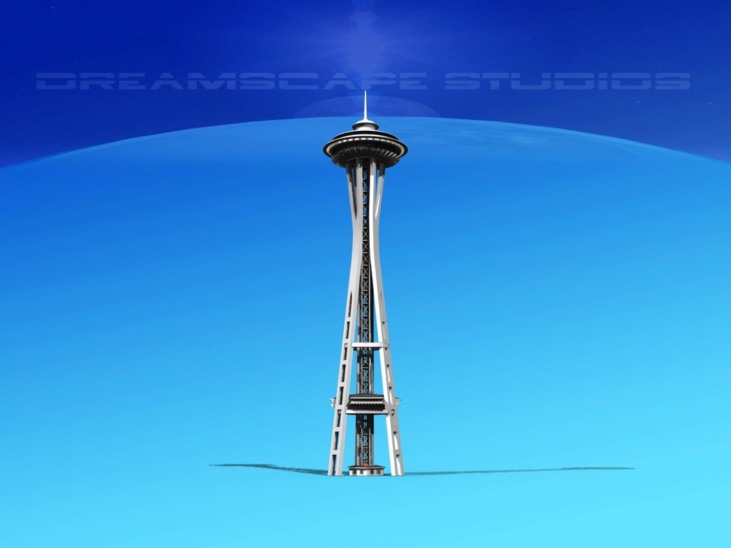 space needle seattle 3d model