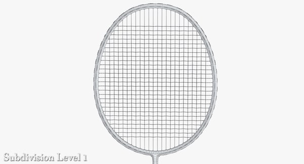 3d model badminton racket