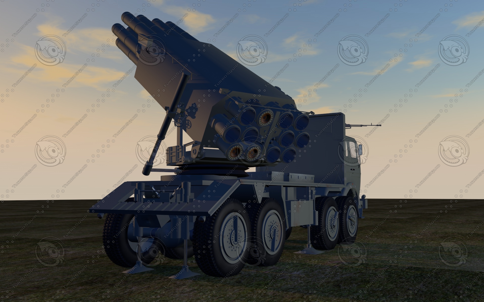 3d mlrs hurricane m 87 model