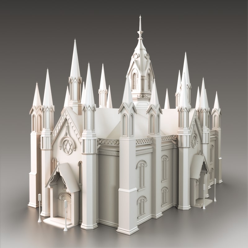3d model gothic cathedral