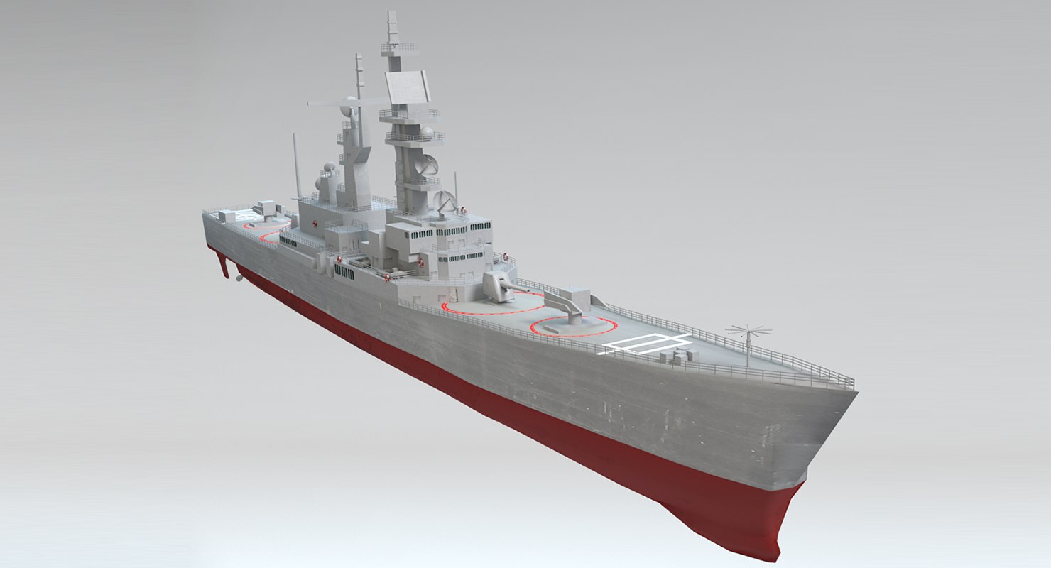 3d uss arkansas ship model