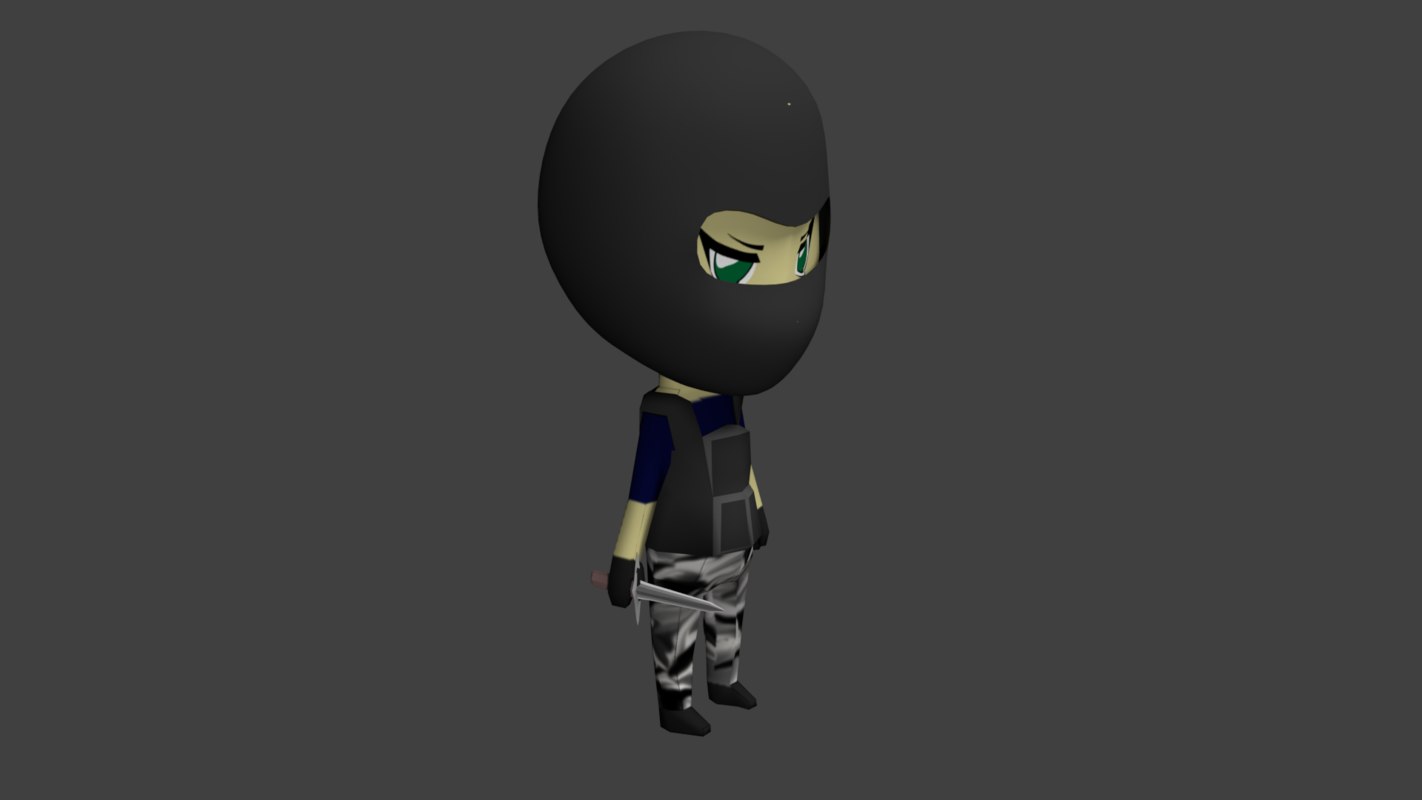 3d chibi terrorist model