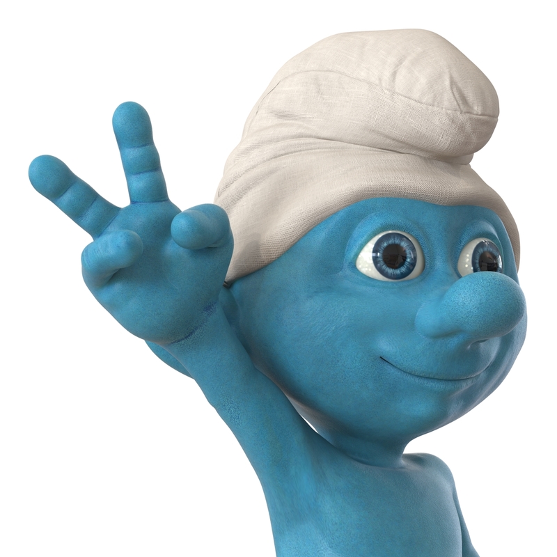 3d smurf rigged model