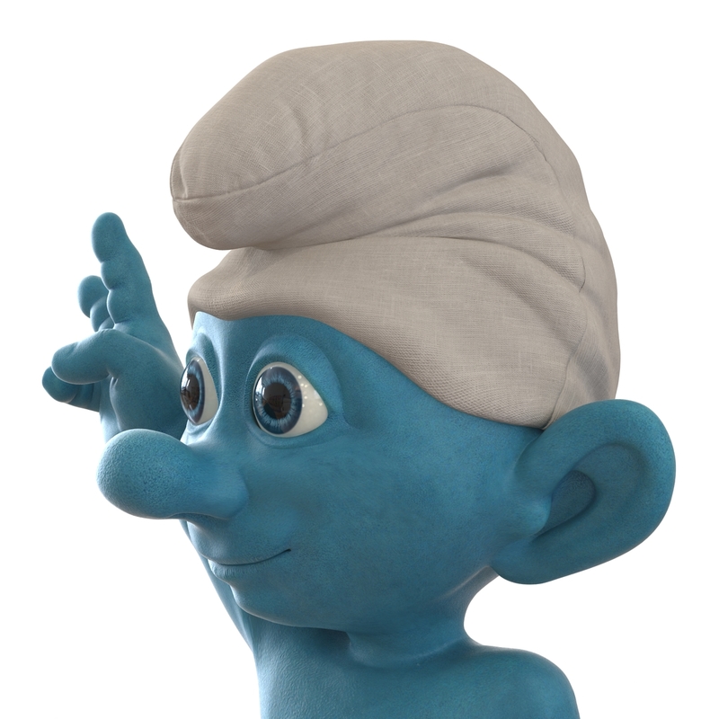 3d smurf rigged model