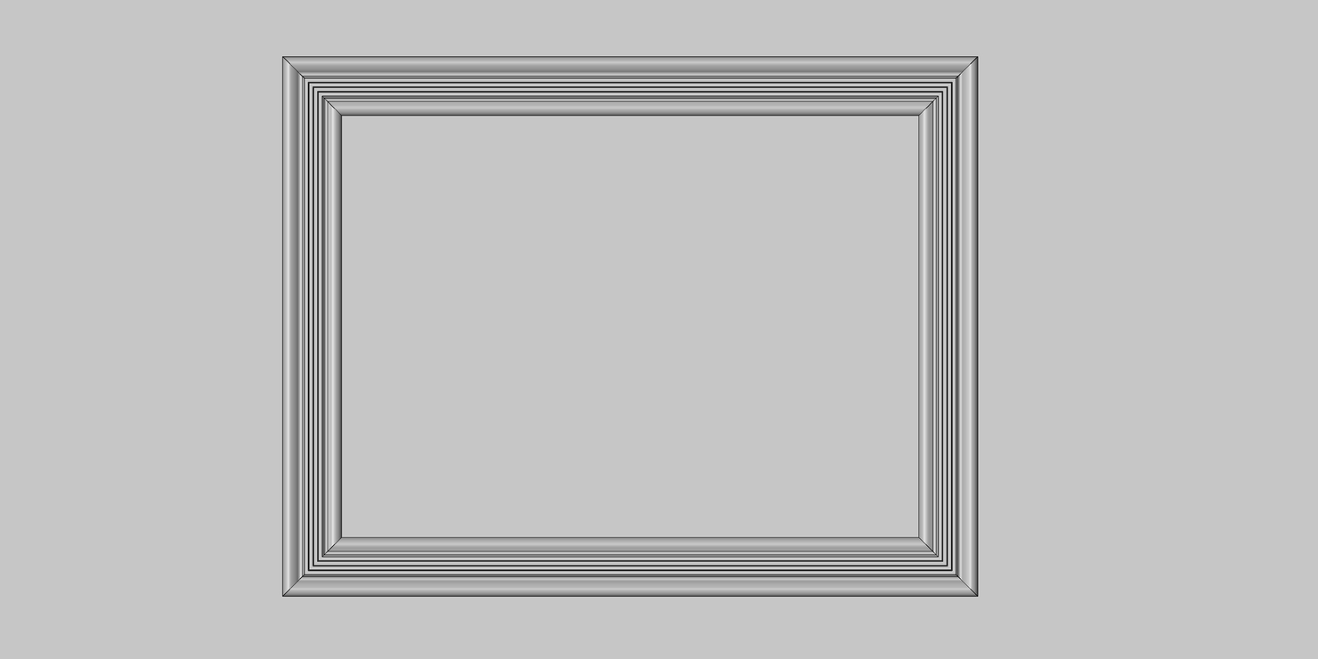 3d model of parametric picture frame