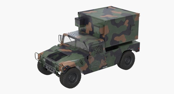 shelter hmmwv m1037 rigged 3d model