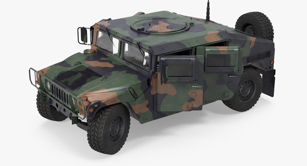 3d humvee m1151 rigged camo model