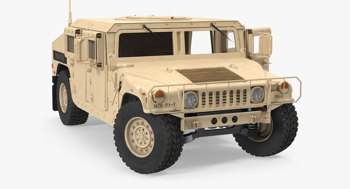 3d humvee m1151 rigged desert