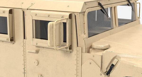 humvee m1151 simple interior 3ds