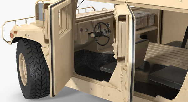 humvee m1151 simple interior 3ds
