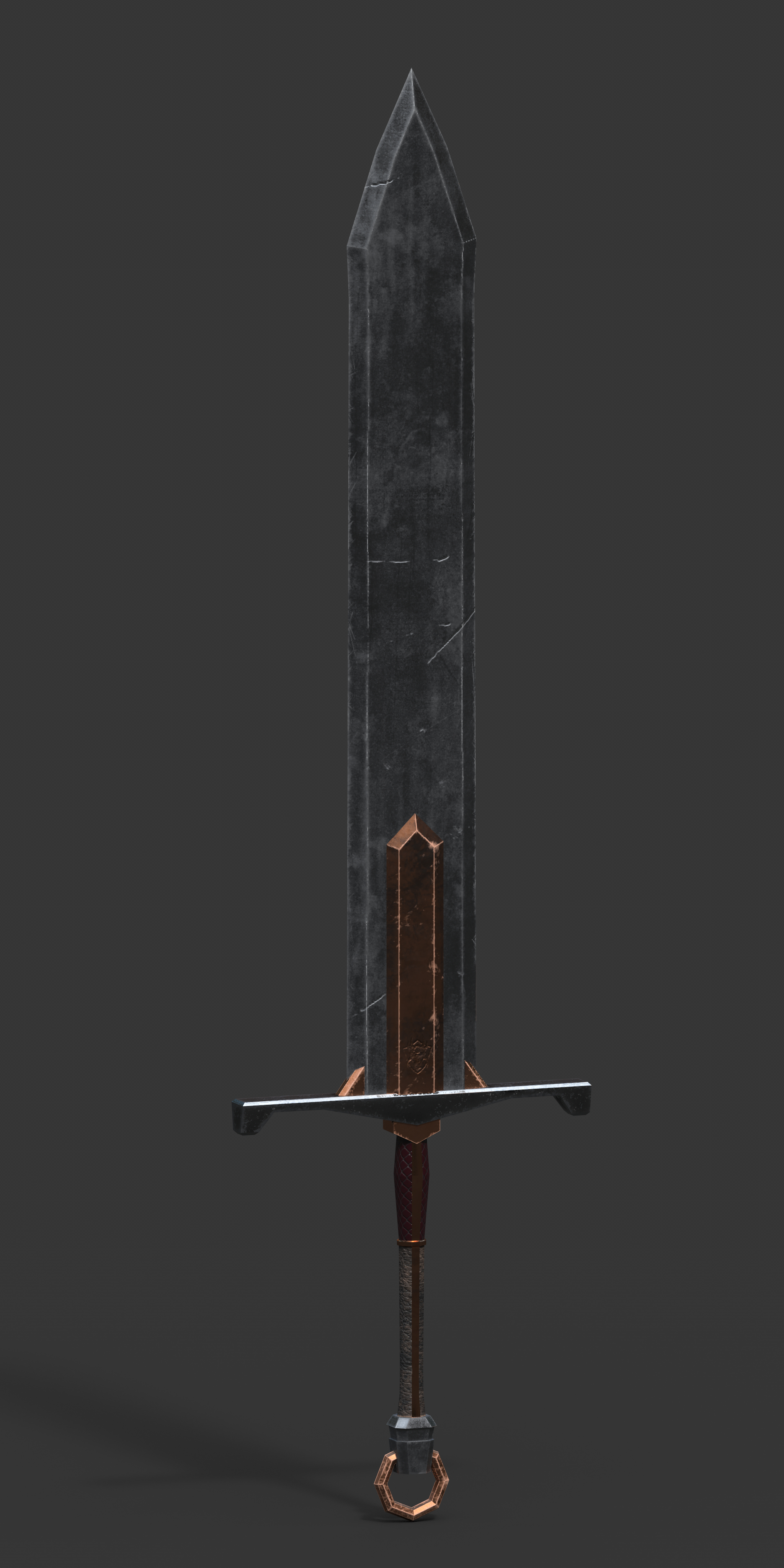 iron sword 3d obj