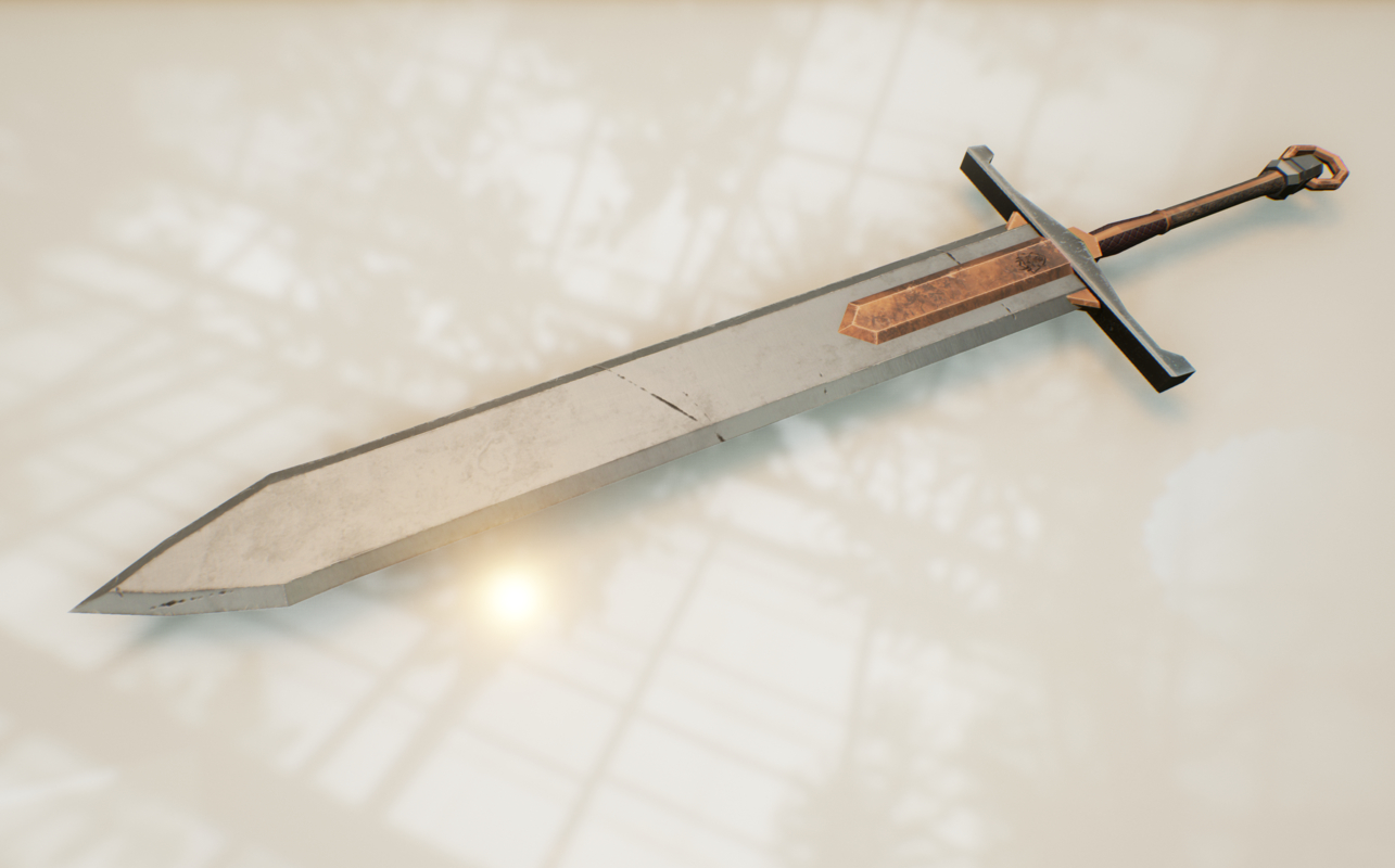 iron sword 3d obj