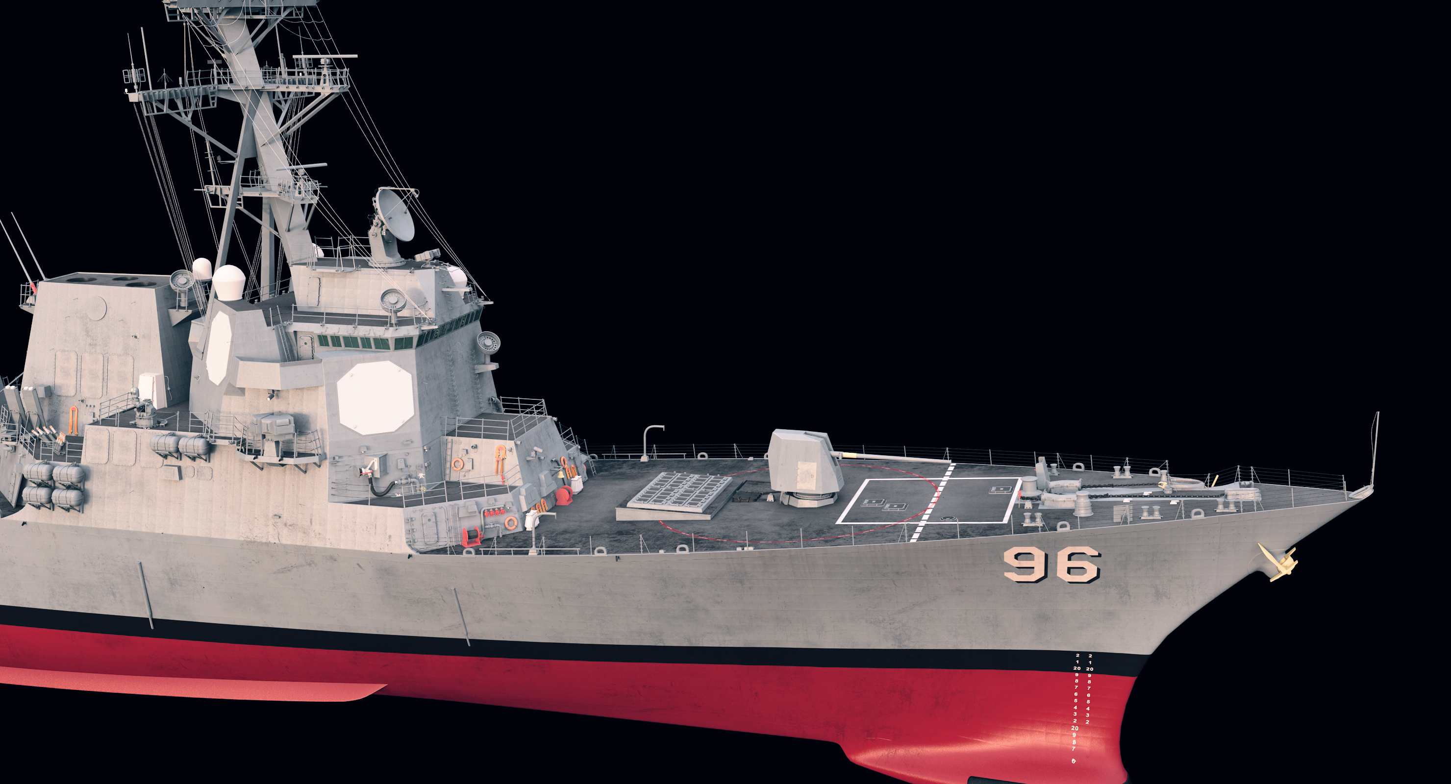 uss bainbridge 3d obj