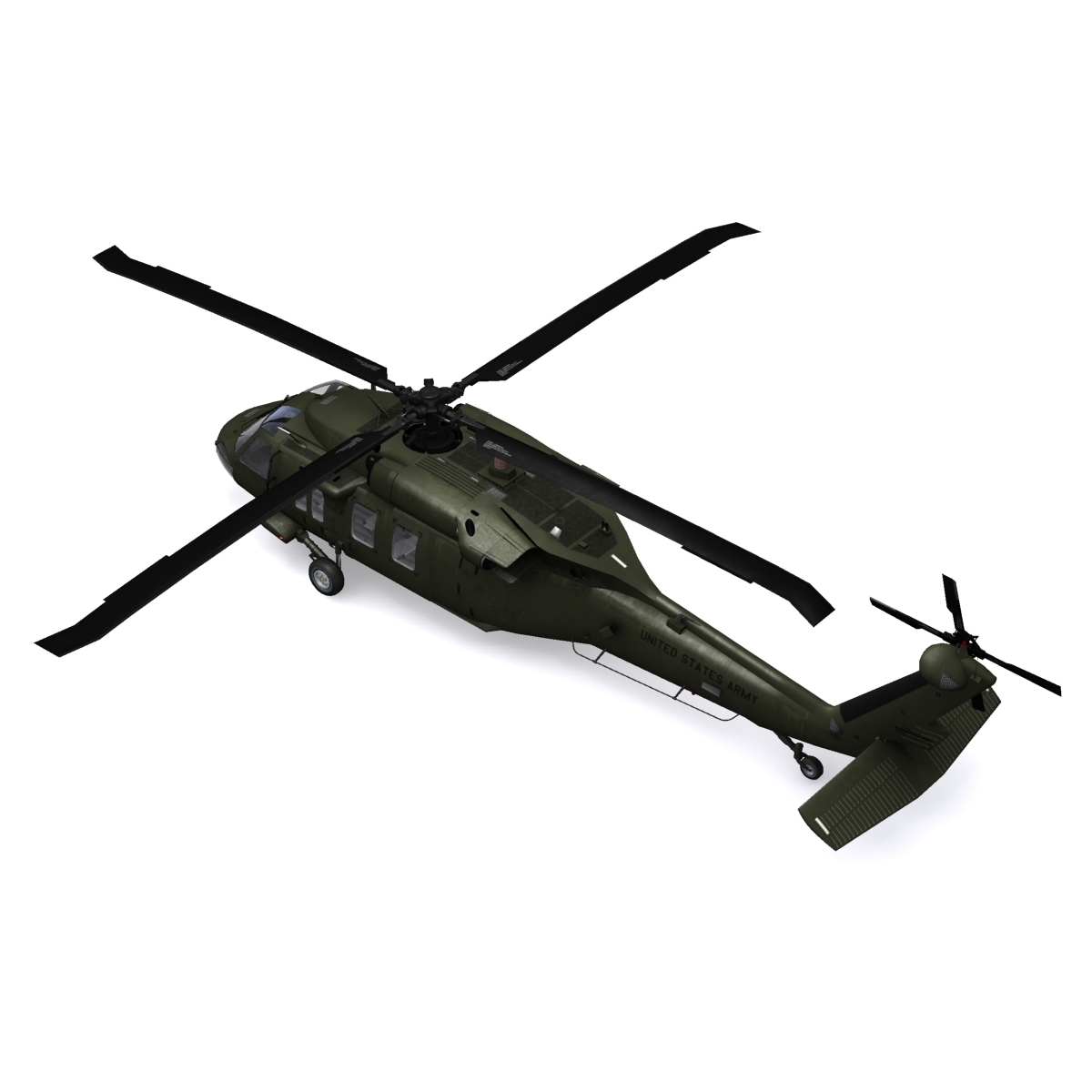 uh-60 black hawk helicopter 3d 3ds