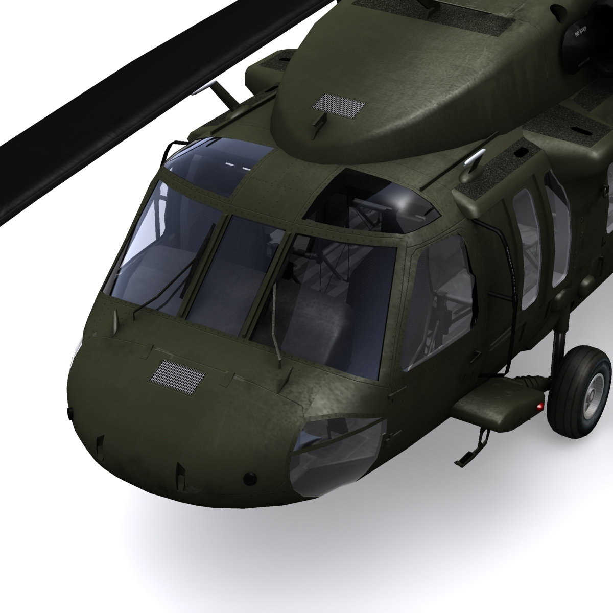 uh-60 black hawk helicopter 3d 3ds