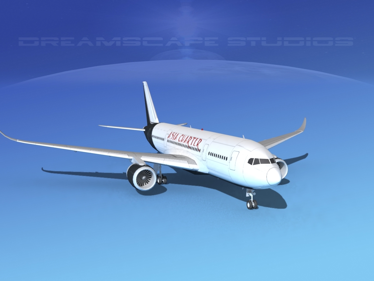 airbus a350 3d model