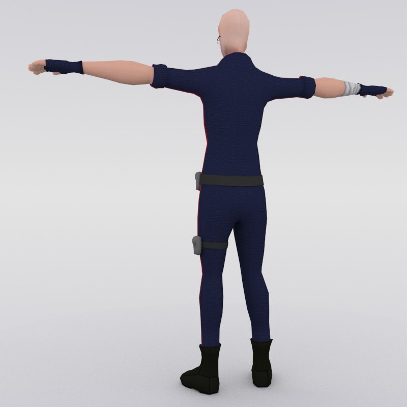 stylized male character 3ds