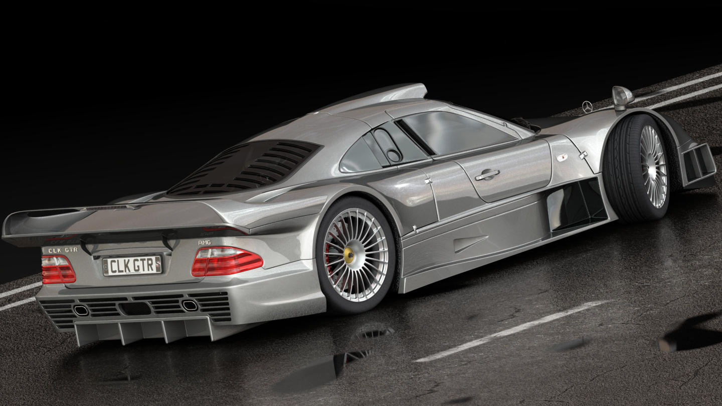 mercedes-benz clk-gtr 1997 3d model