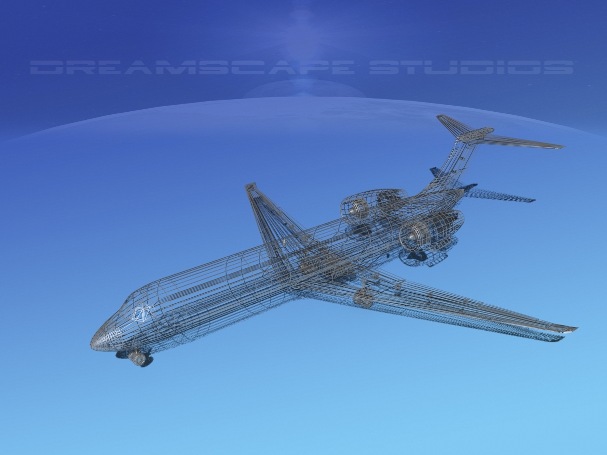 turbines boeing 717-200 airliners 3ds