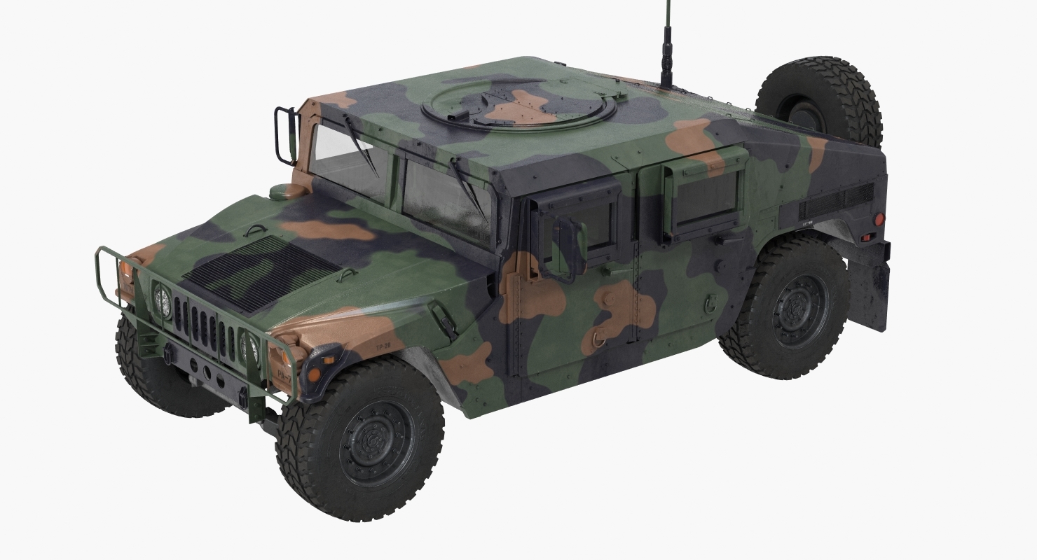 3d humvee m1151 simple interior model