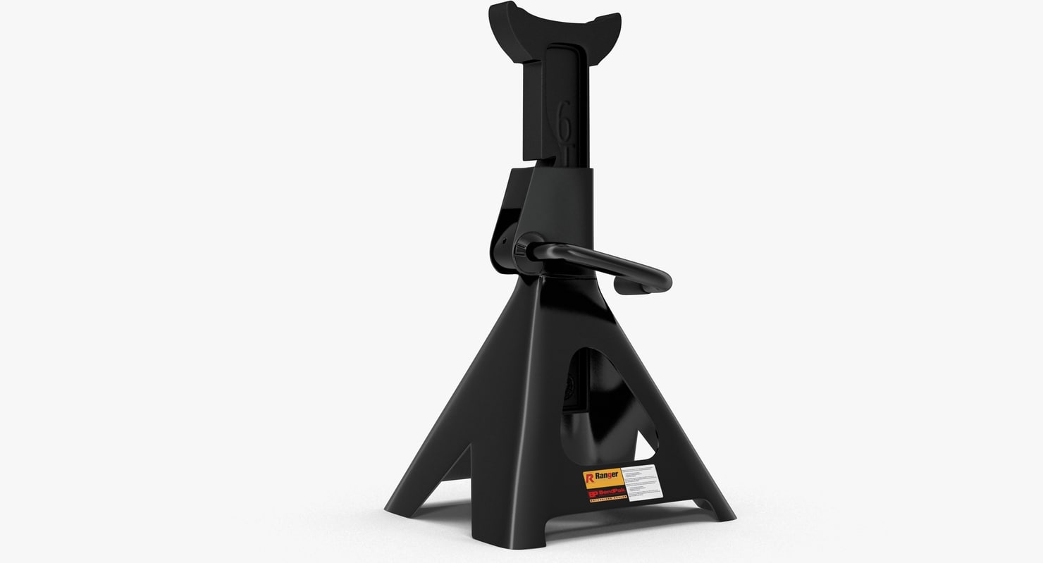 3d jack stand black model