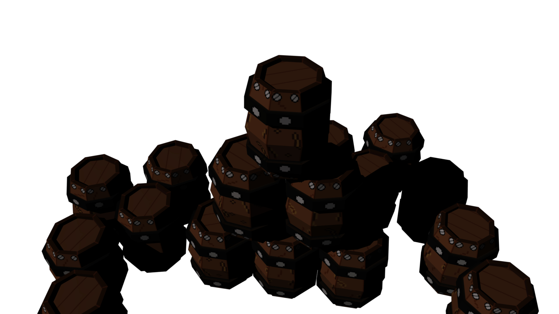 3d obj barrel pixel art