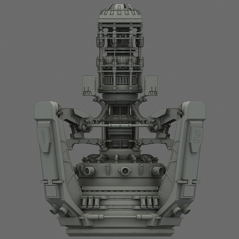 sci-fi energy generator 3d max