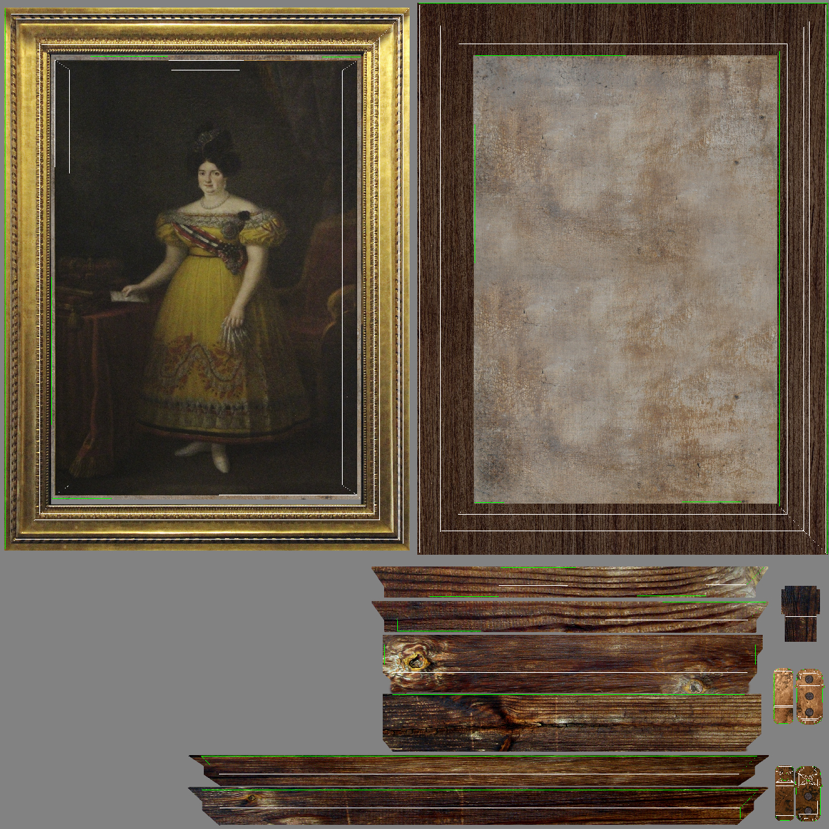 old oil painting 3d model