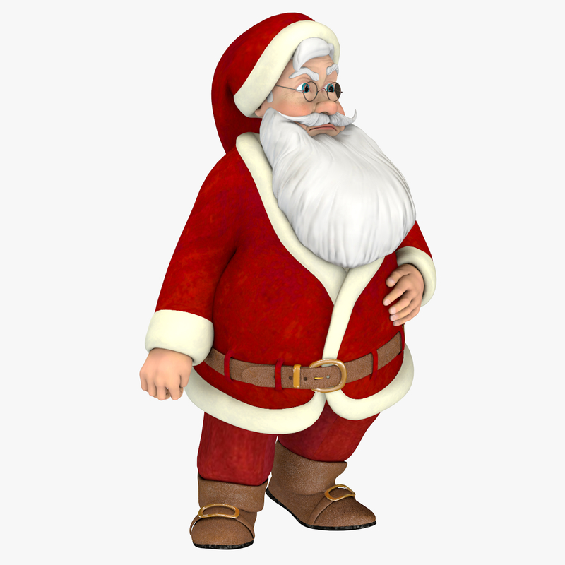 3d model poses santa clause