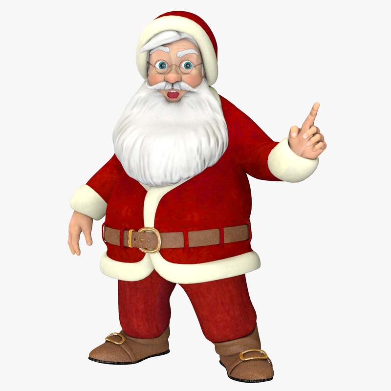 3d model poses santa clause