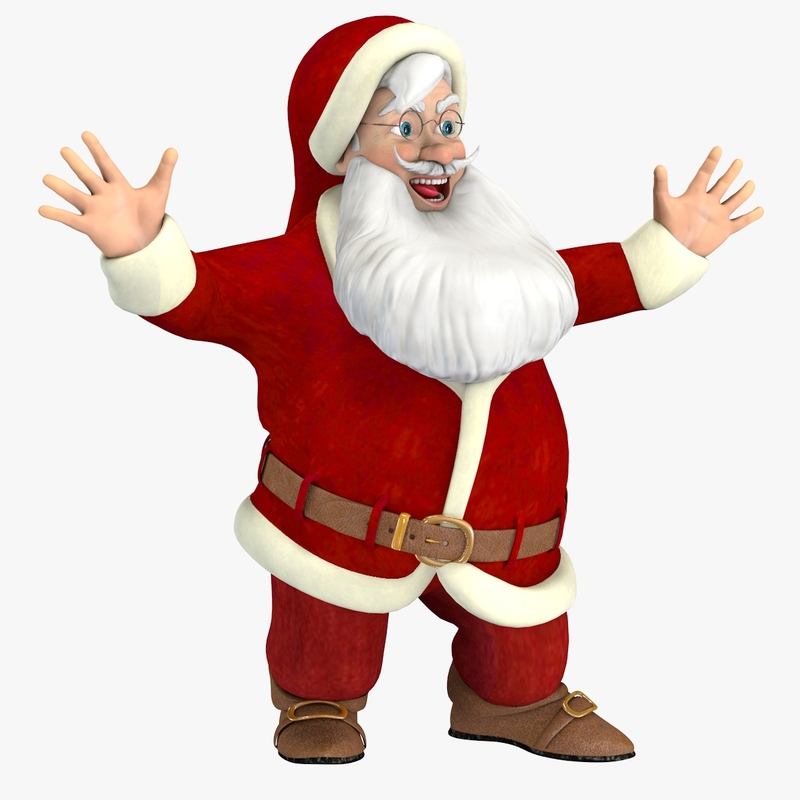 3d model poses santa clause