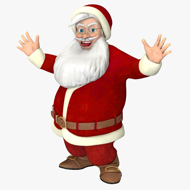3d model poses santa clause