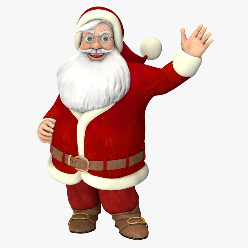 3d model poses santa clause