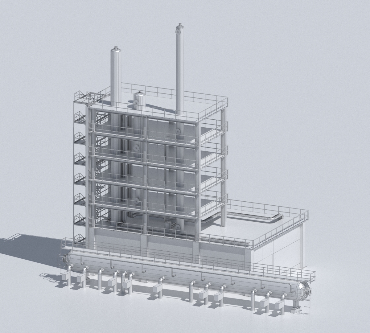 plant pipes 3d model