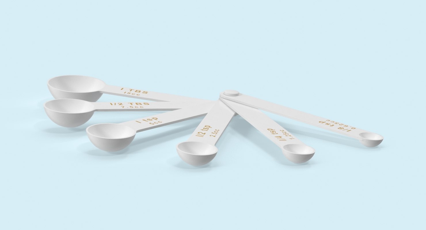 plastic measuring spoons 3d max