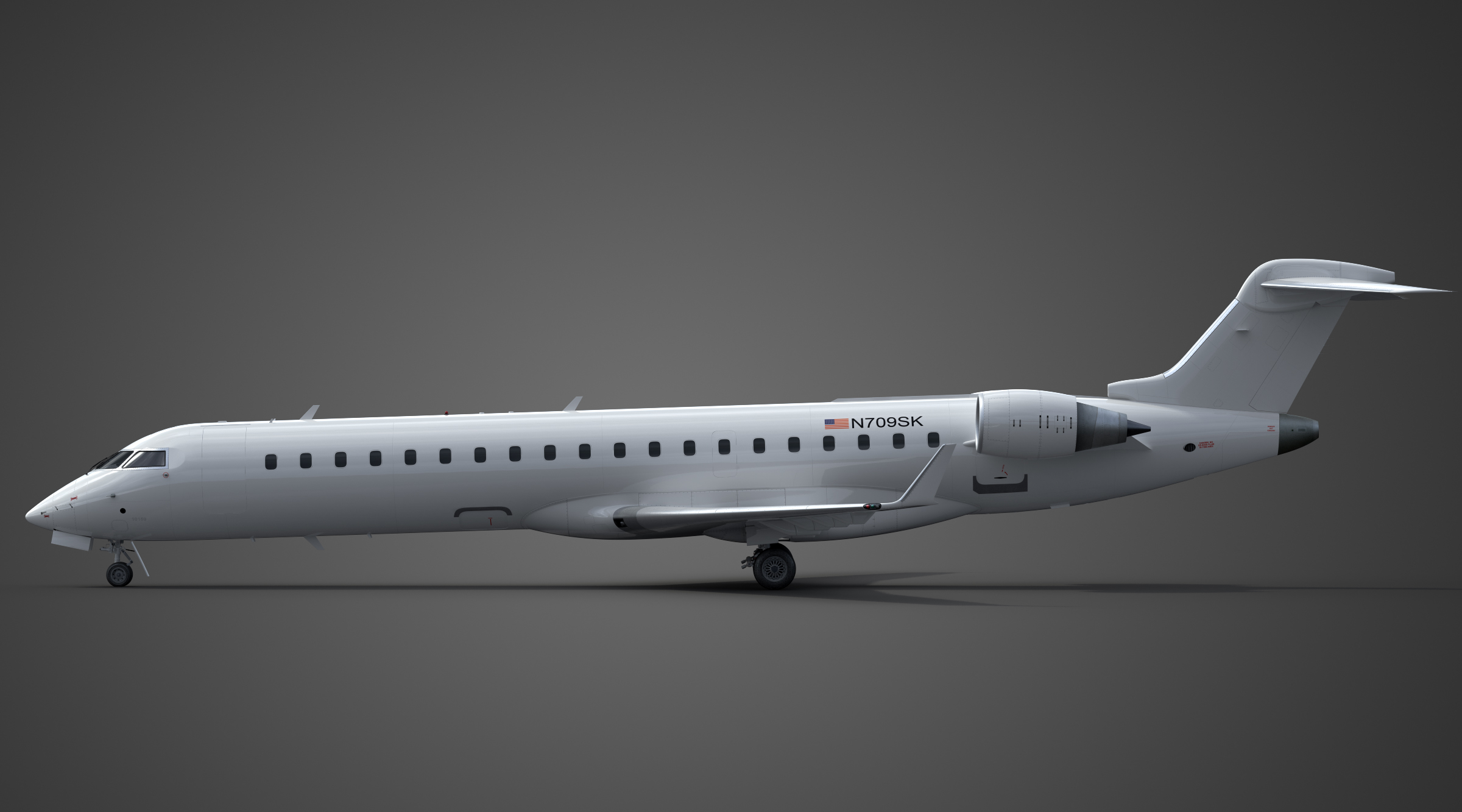 3d bombardier crj700 united express model