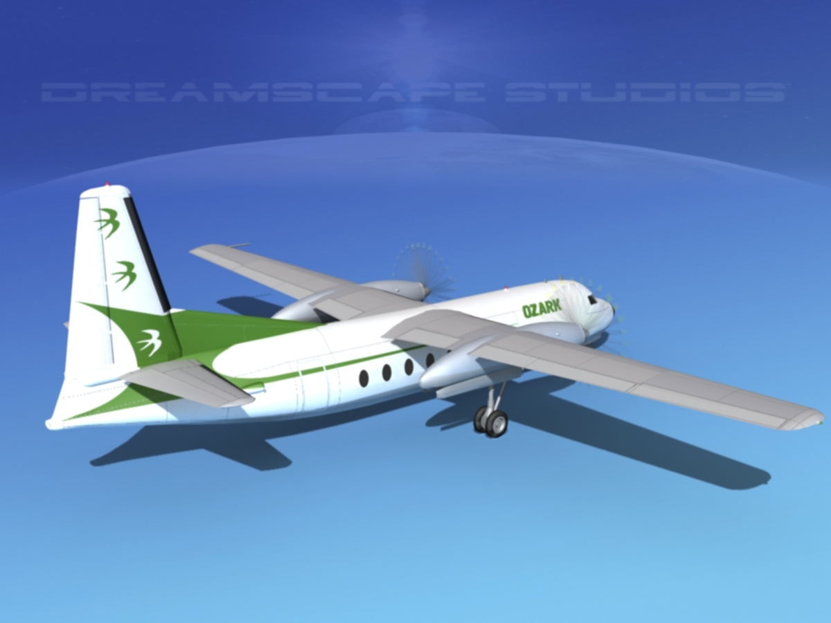 3d model fairchild airliner
