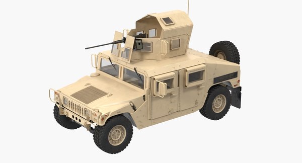 3d model of humvee m1151 enhanced armament