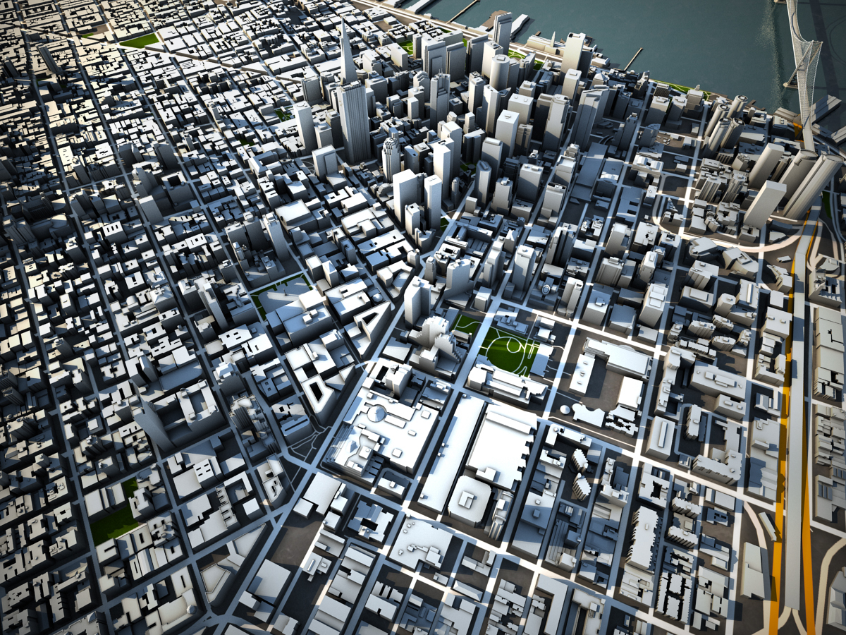 3d san francisco skyline elevation