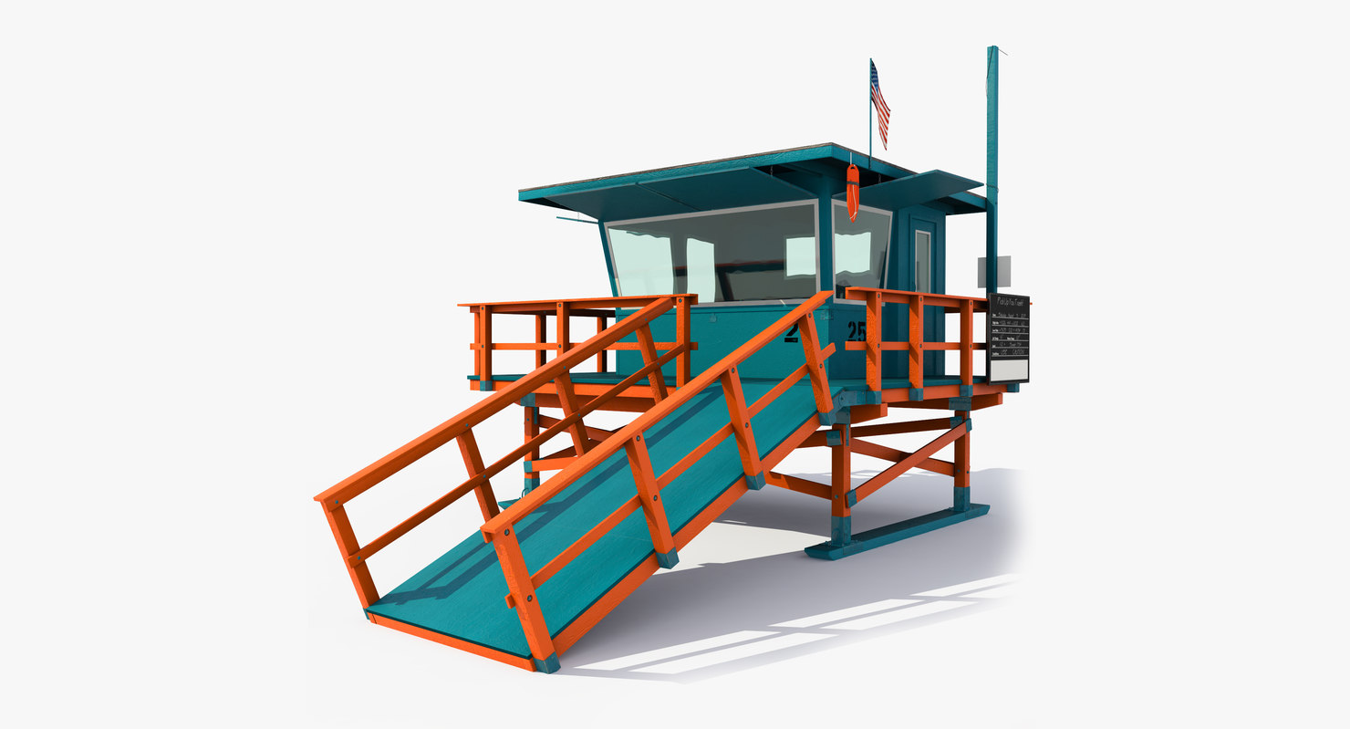 lifeguard station 3d max