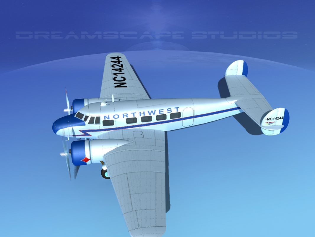 3d model propellers lockheed l10 electra