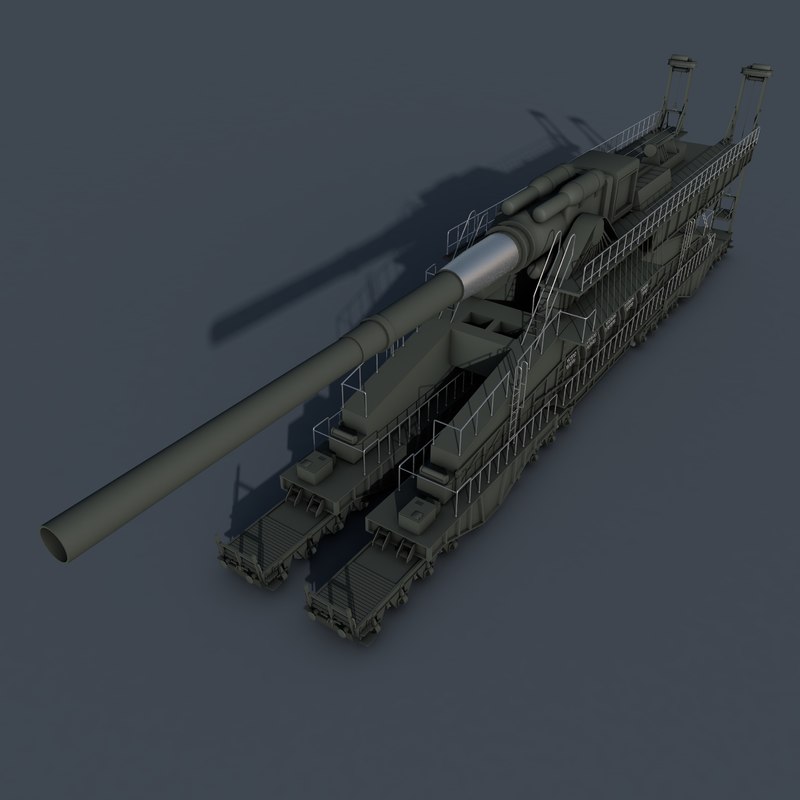 3d dora railway gun model