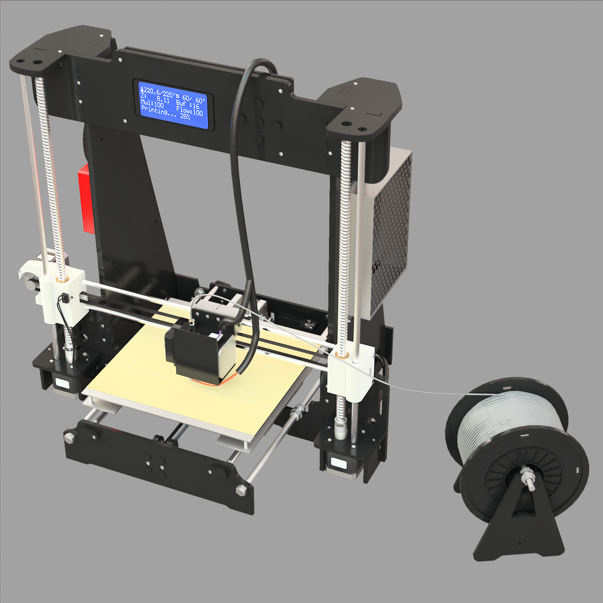3d model rigged anet a8 3dprinter