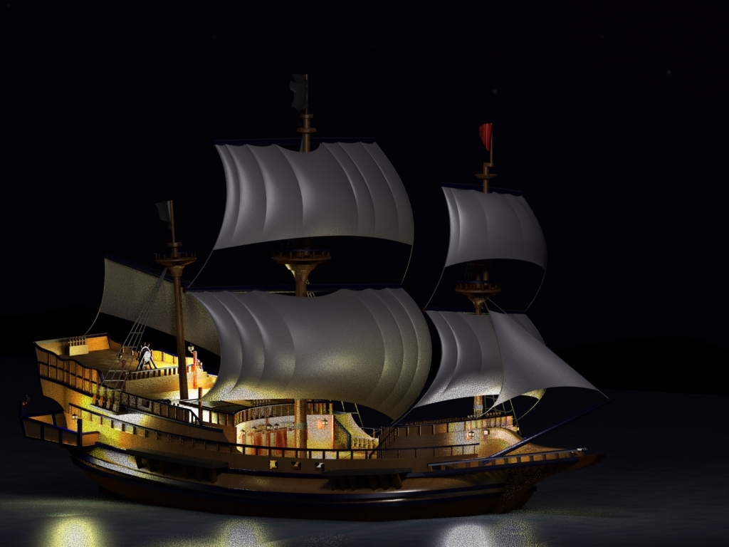 3d santa ship model